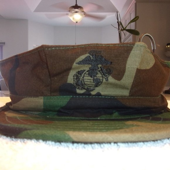 Accessories | Marine Corp Usmc Woodland Bdu Utility Cap Cover 8 Point ...